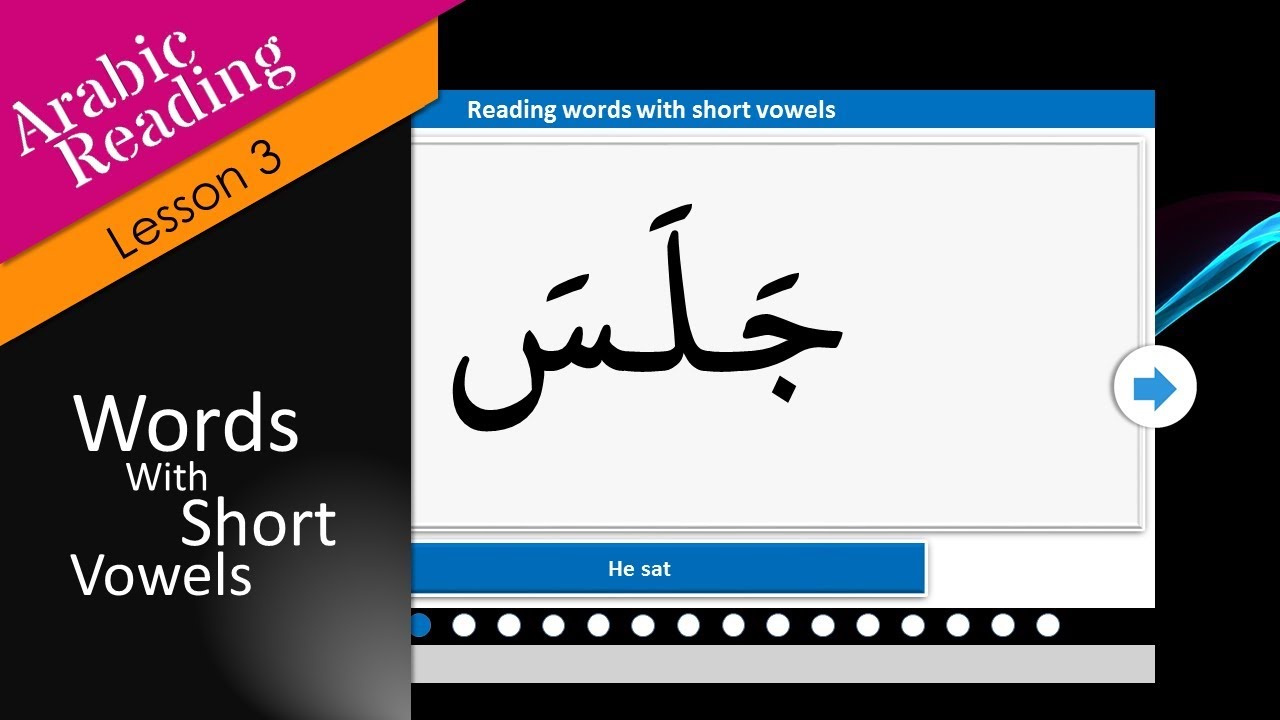 [Arabic Reading] Lesson3 | Practice : Reading Arabic words with short ...