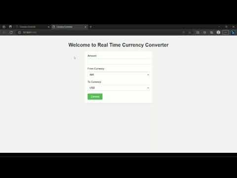 currency converter project by using (html,css&flask) - YouTube