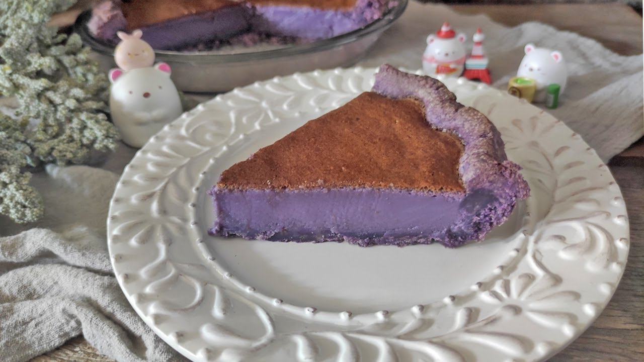 UBE EGG PIE!!! So Yummy! Filipino Egg Custard Pie With Ube Halaya ...