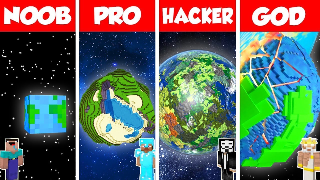 Minecraft Battle: NOOB vs PRO vs HACKER vs GOD: INSIDE PLANET HOUSE ...