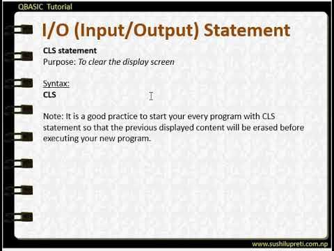 CLS statement in QBASIC - YouTube