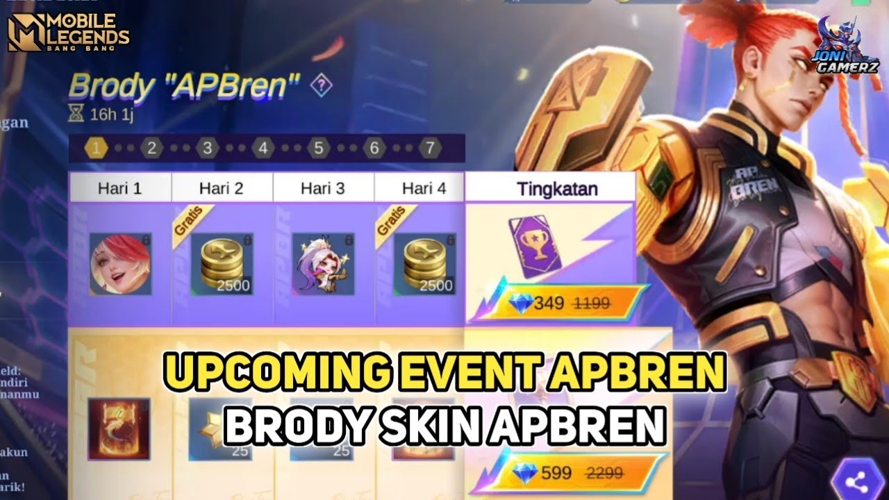 EVENT BRODY SKIN APBREN - UPCOMING NEW SKINS MOBILE LEGENDS - YouTube