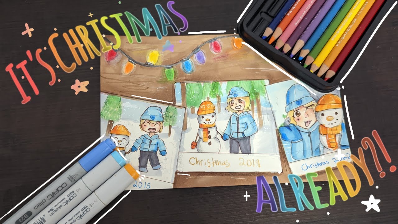 IT'S NOT CHRISTMAS YET!! 🎄| Entering a winter themed art contest! ⛄ ...