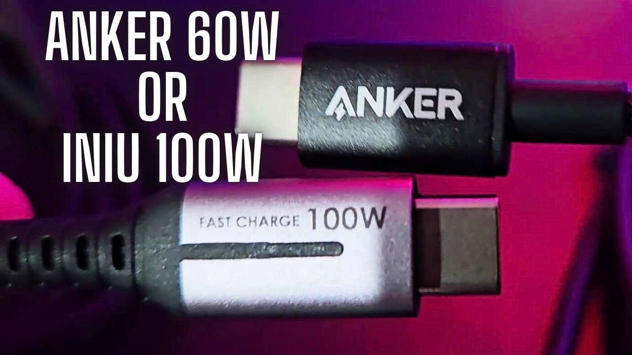 Anker/INIU Charge Cable Comparison | 6ft USB-C to USB-C - YouTube