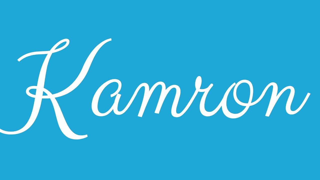 Learn how to Sign the Name Kamron Stylishly in Cursive Writing - YouTube