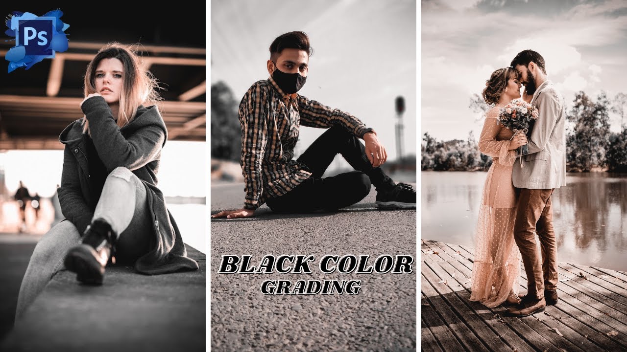 Black Color Grading photoshop tutorial @techwithfaiq0 - YouTube