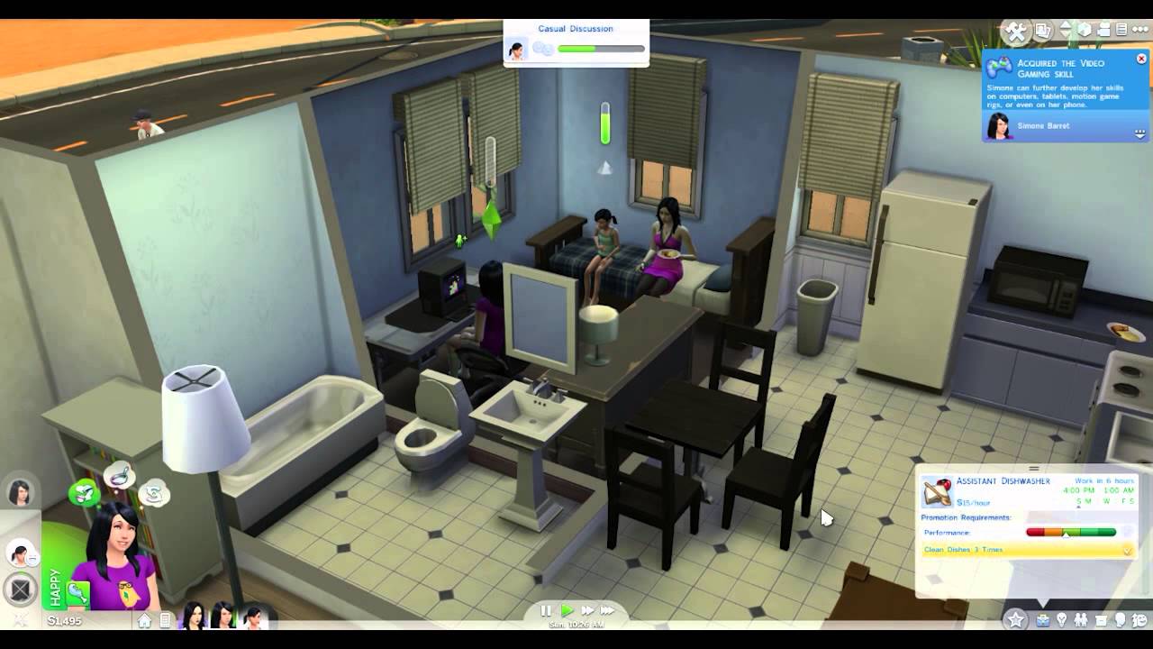 Let's Play The Sims 4 Part 2 - Unintentional Visual Tearing - YouTube