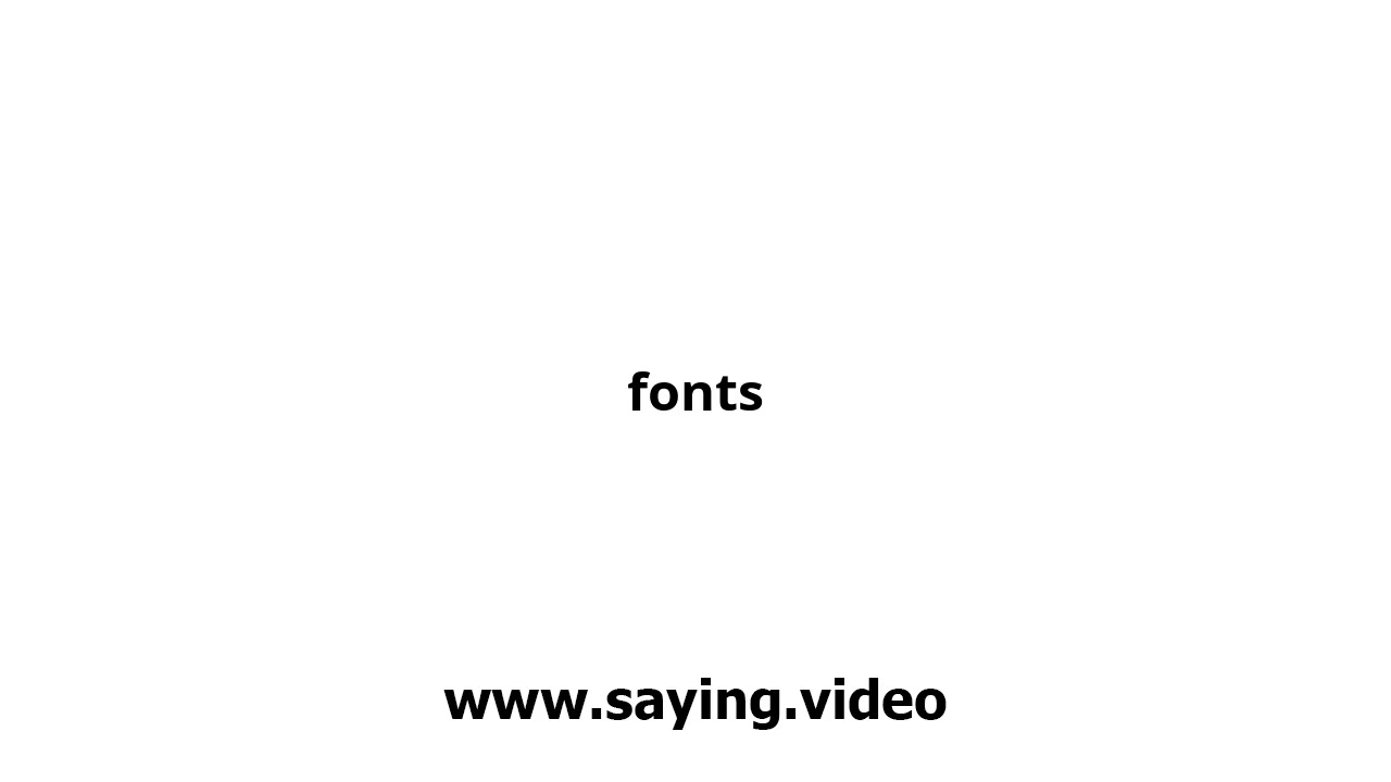 How to say fonts in English - YouTube