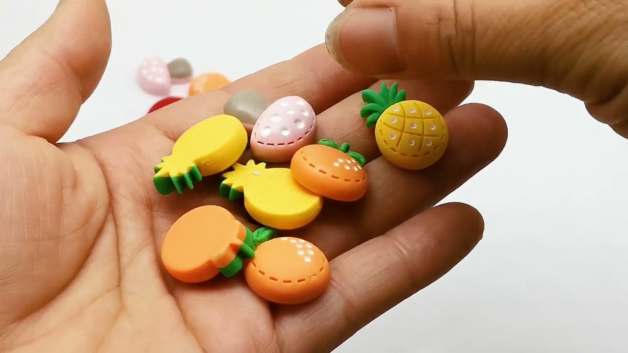 Tiny Resin Fruit Charms Artificial Strawberry Mushroom Grape Orange ...