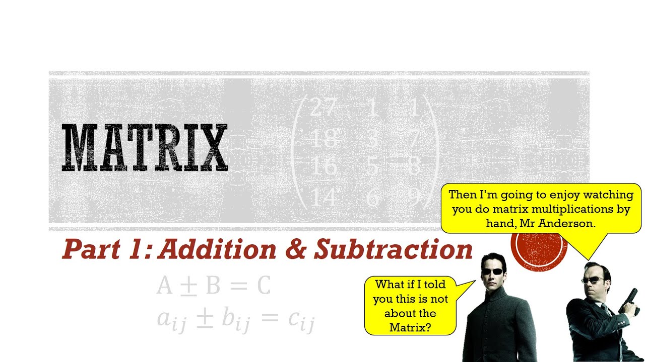 Matrix 1: Addition & Subtraction - YouTube
