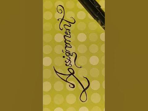 How to write assignment in cursive style #calligraphy #handwriting # ...