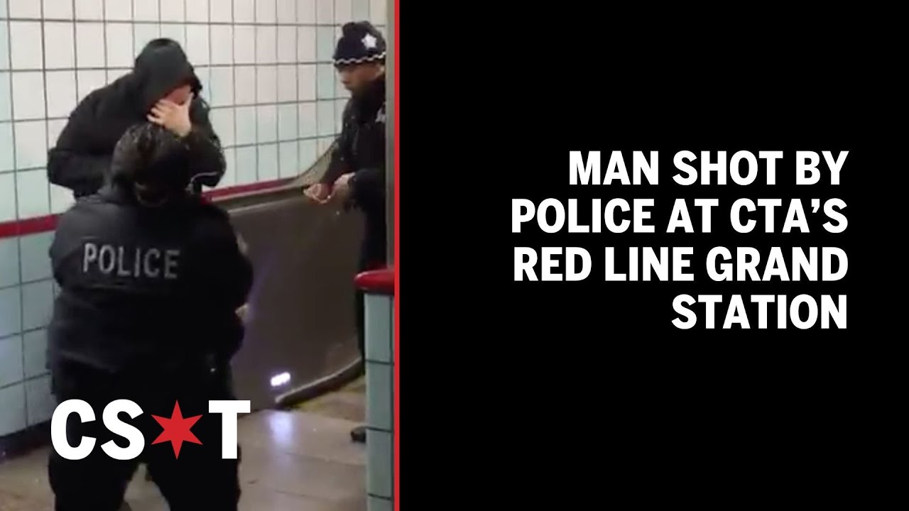 GRAPHIC: Man shot by police at CTA’s Red Line Grand station - YouTube
