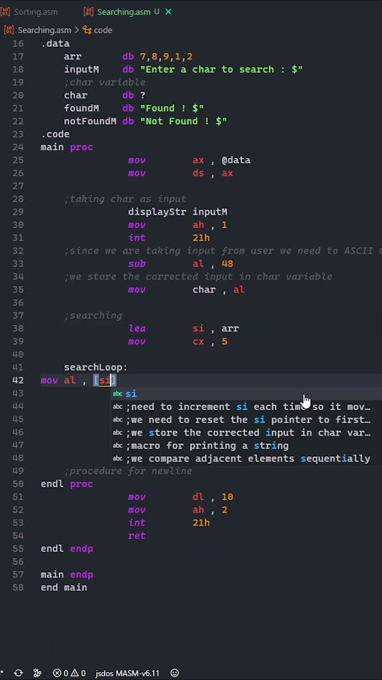 Assembly Language | Searching an array - YouTube