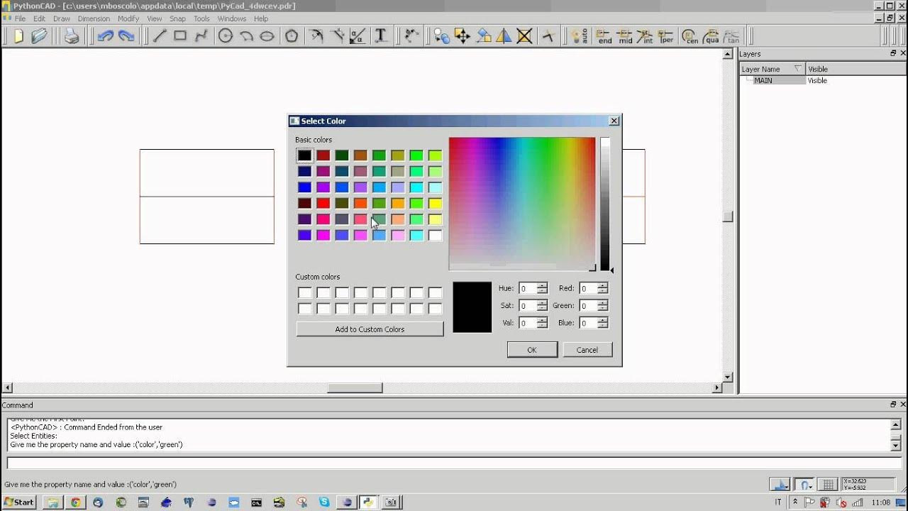 PythonCad In action with preview - YouTube