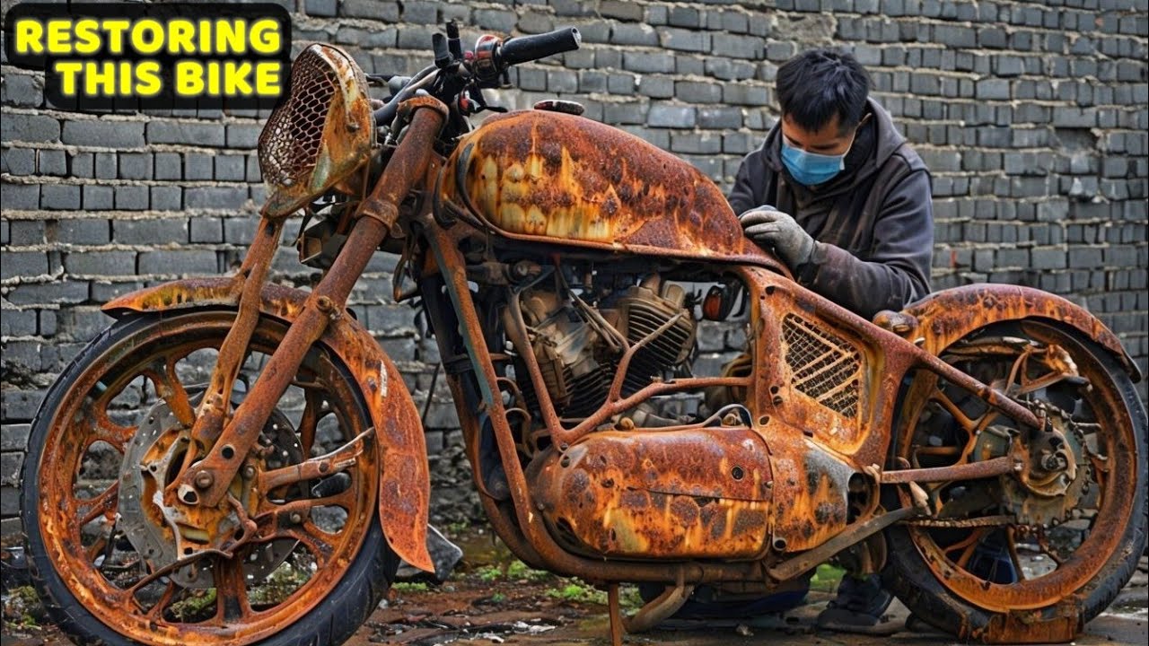 Restoring Motorcycle from SCRAP Very Rusty! How We Saved $10,000 Doing ...