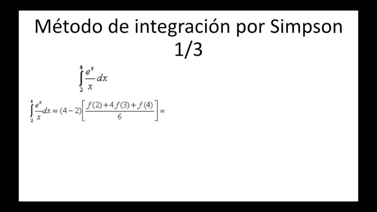 Metodo de Simpson 1/3 - YouTube