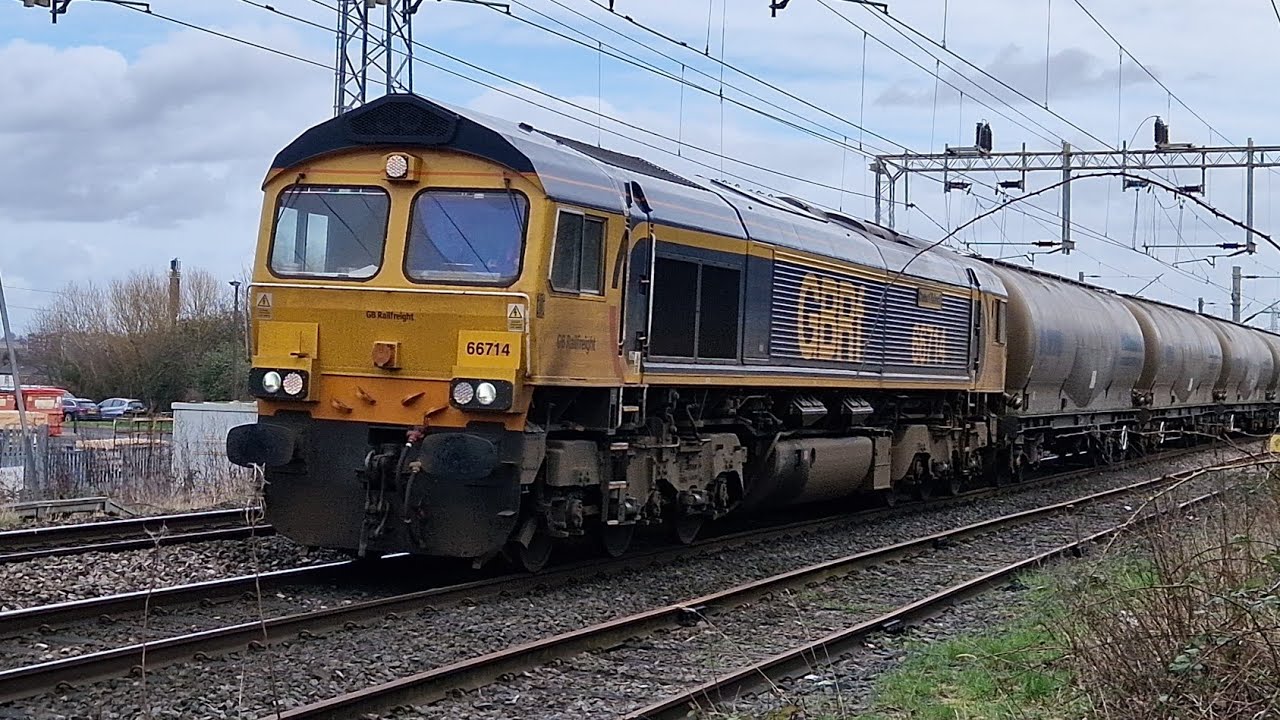 GBRF class 66714, Dudley Port, 21/2/24 - YouTube