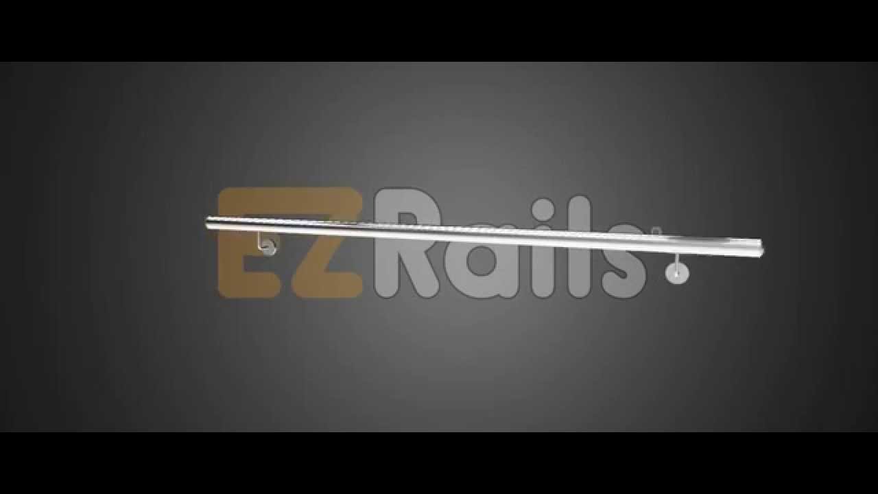 EZ Rails wall side mount handrail - YouTube