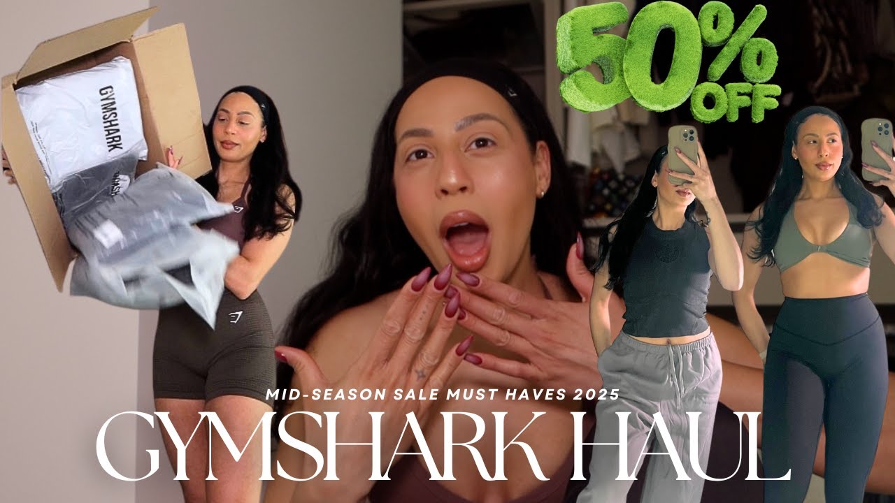 GYMSHARK MID-SEASON SALE *UP TO 50% OFF!!* MUST HAVES HAUL 2025 - YouTube