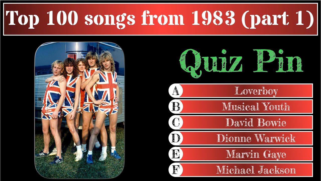 Quiz pin #56 Top 100 songs from 1983 (part 1), Guess the artist(s ...