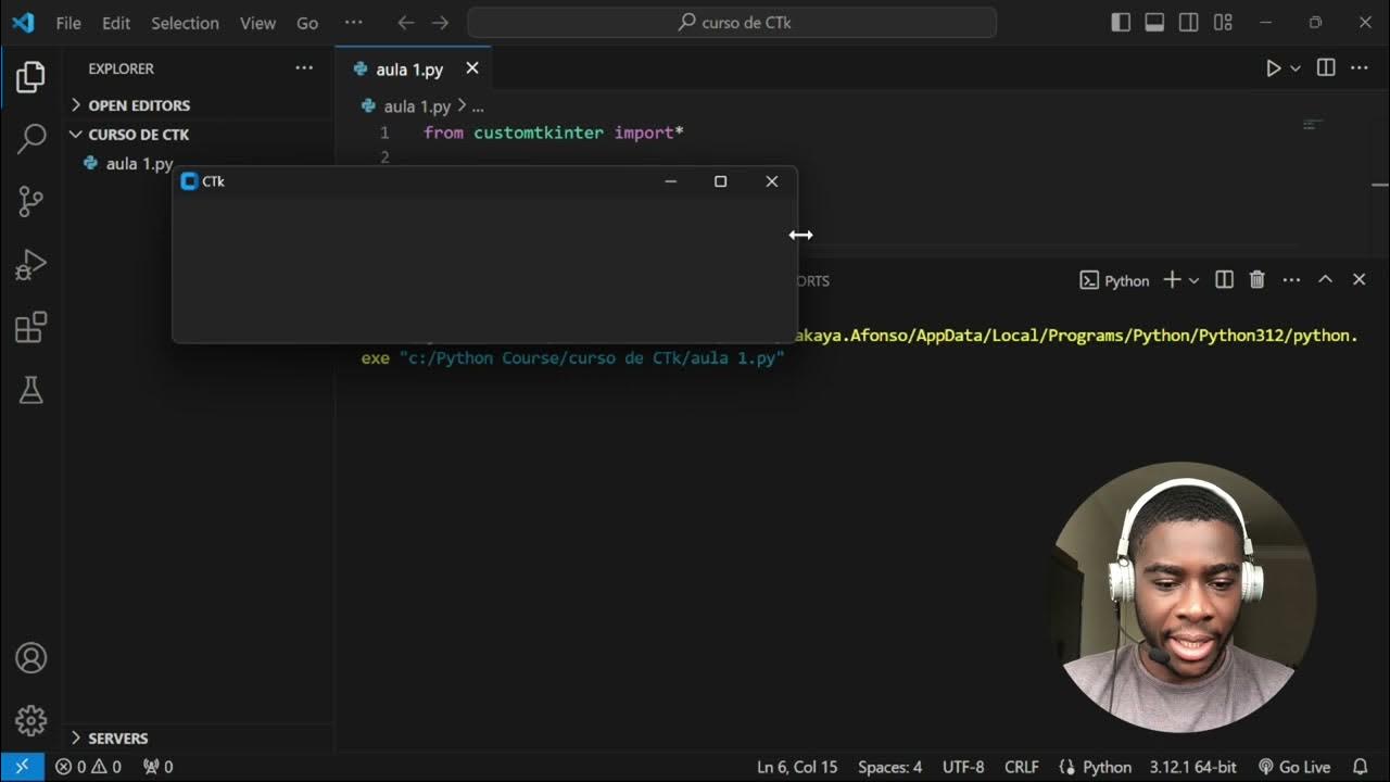 Aula 1 Criar E Configurar Tela De Um App No Customtkinter Youtube