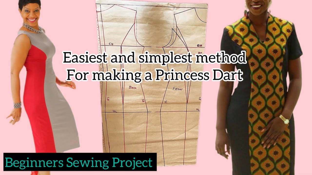 How to make a princess gown / princess dart seam line Beginners ...