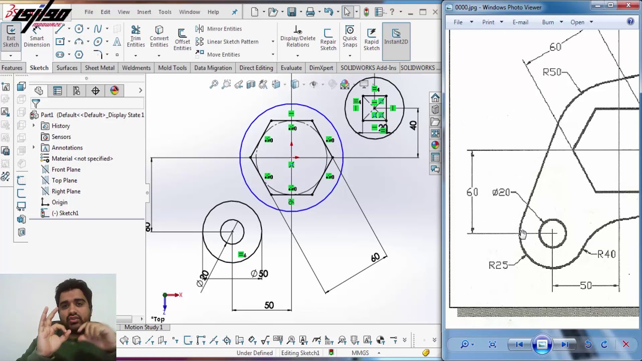 Solidworks Tutorial | 2D TRAINING Eng Ahmed Salah - YouTube