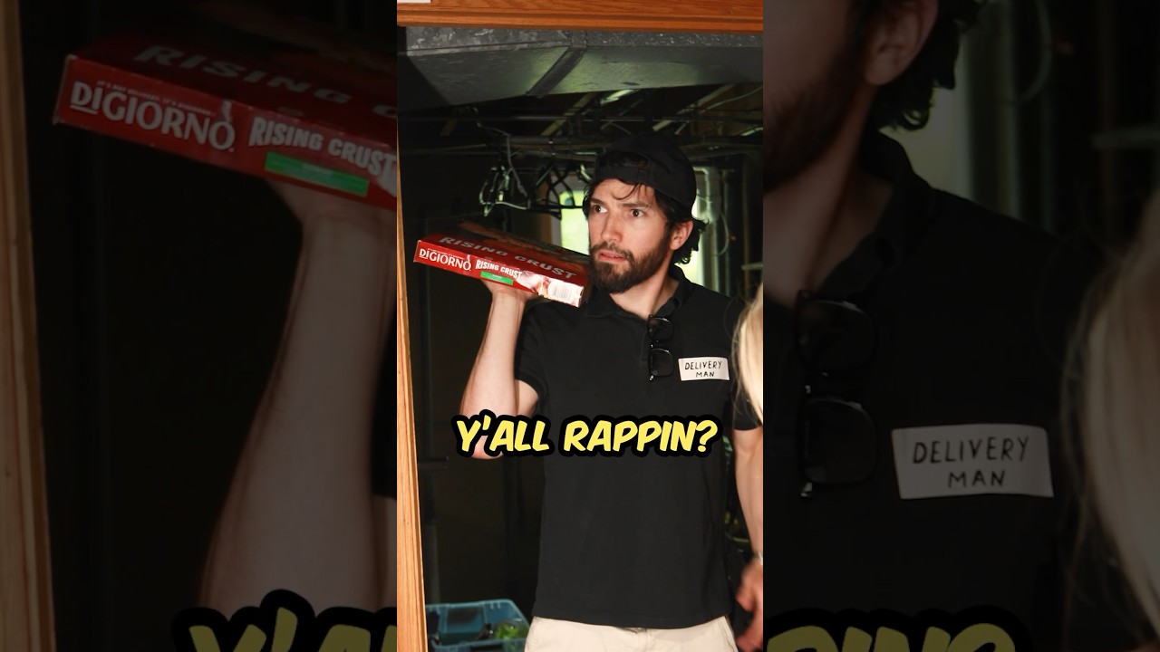 PIZZA DELIVERY GONE WRONG😳🍕 #rapper #skit #funny #comedy #humor #rap # ...