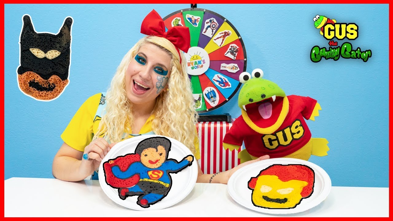 Superhero PANCAKE ART CHALLENGE with Marvel Spider Man & Hulk - YouTube