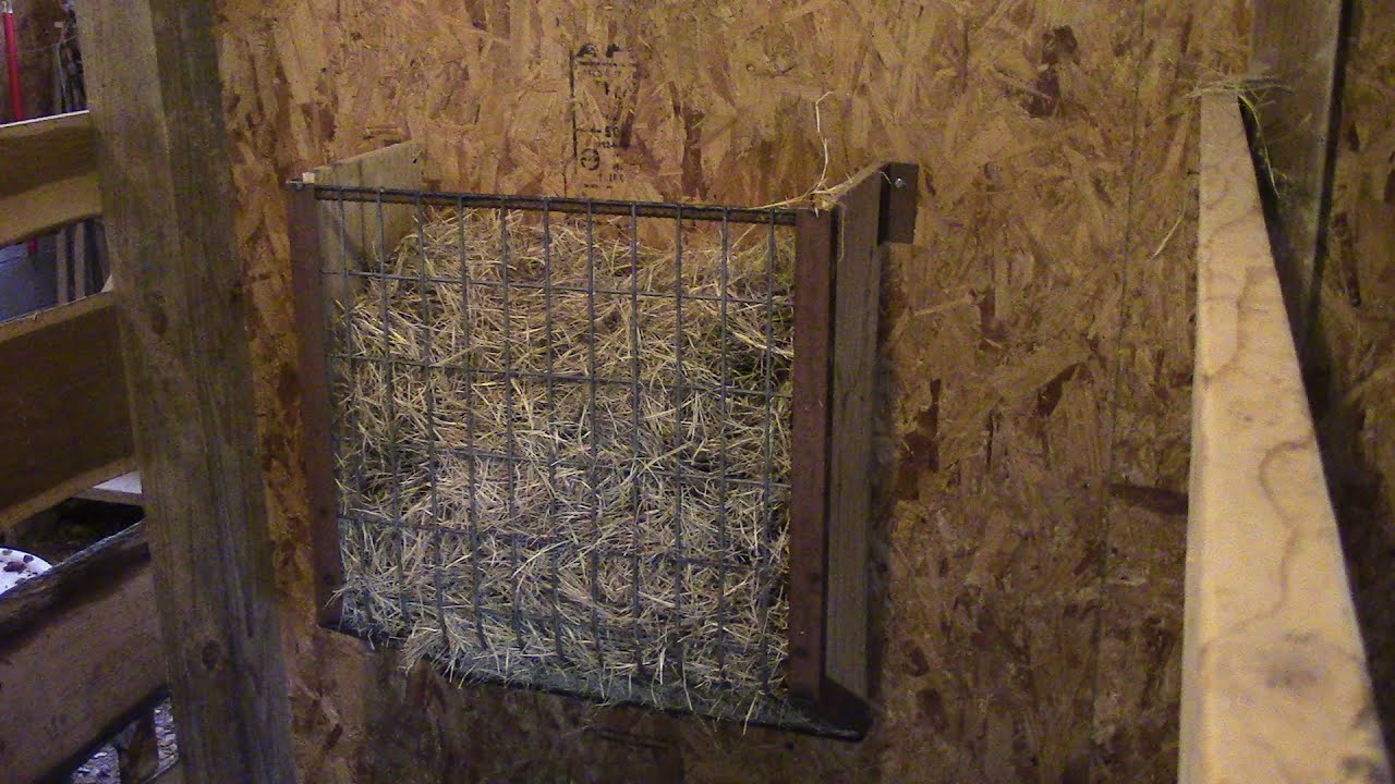 Homemade Hay Saving Goat Manger - YouTube