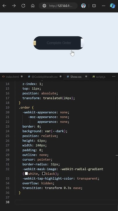 Day 1 - 🤯 Css order button v2 design #coding #programming #cssanimation #webdevelopment #css # ...