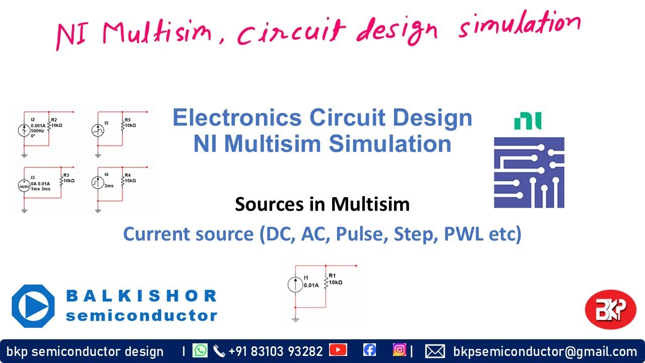 023: Different Current sources in NI Multisim - YouTube
