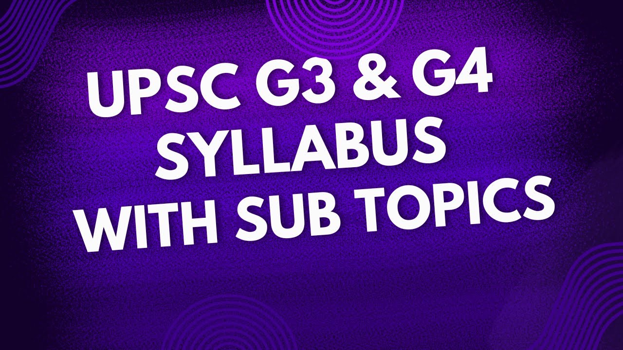 UPSC GS3 & GS4 Syllabus 😯 - YouTube