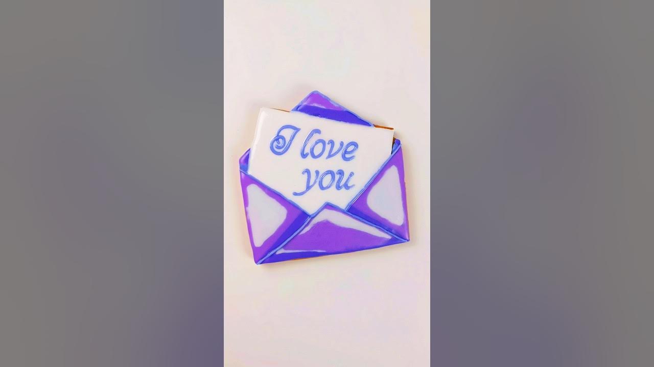 DIY How to make Love Letter Cookie - YouTube