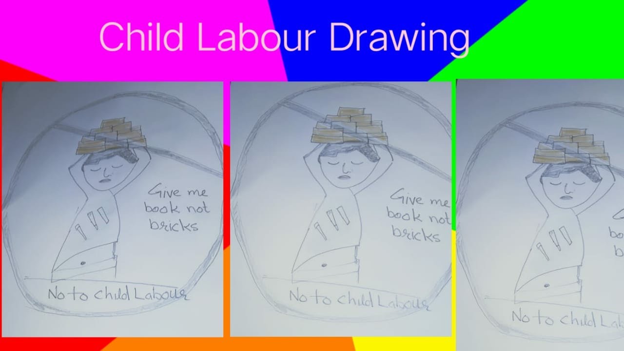 Child Labour Drawing Easy - YouTube