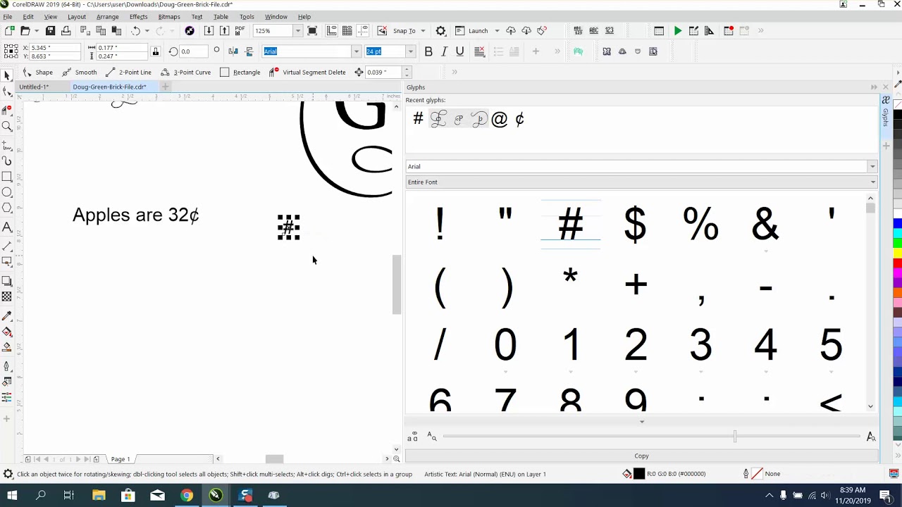 Corel Draw Tips & Tricks Windows Character Map or NOT - YouTube