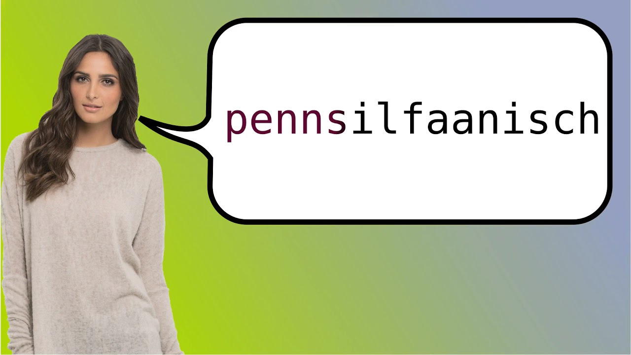 How to say 'Pennsylvania Deitsch' in French? - YouTube