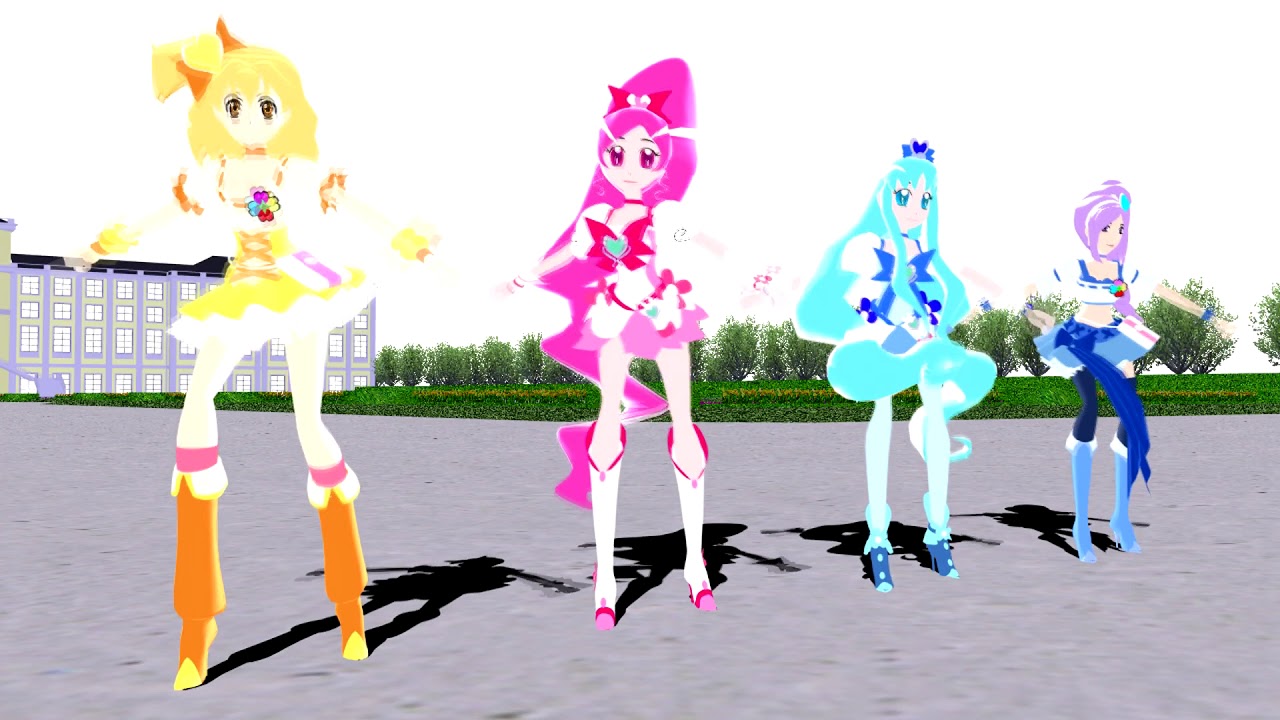 MMD PreCure Heartcatch & Fresh "Tomorrow Song" - YouTube