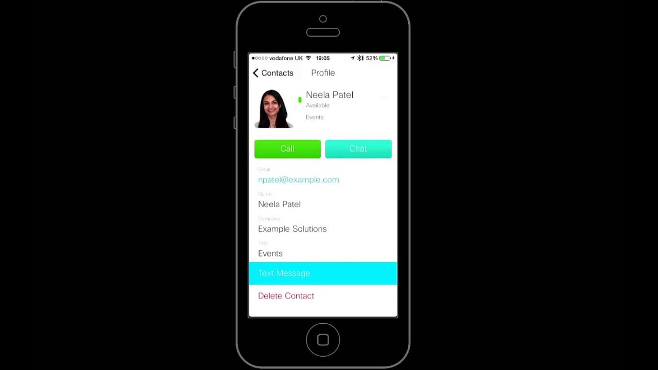 Jabber iPhone Contacts SMS - YouTube