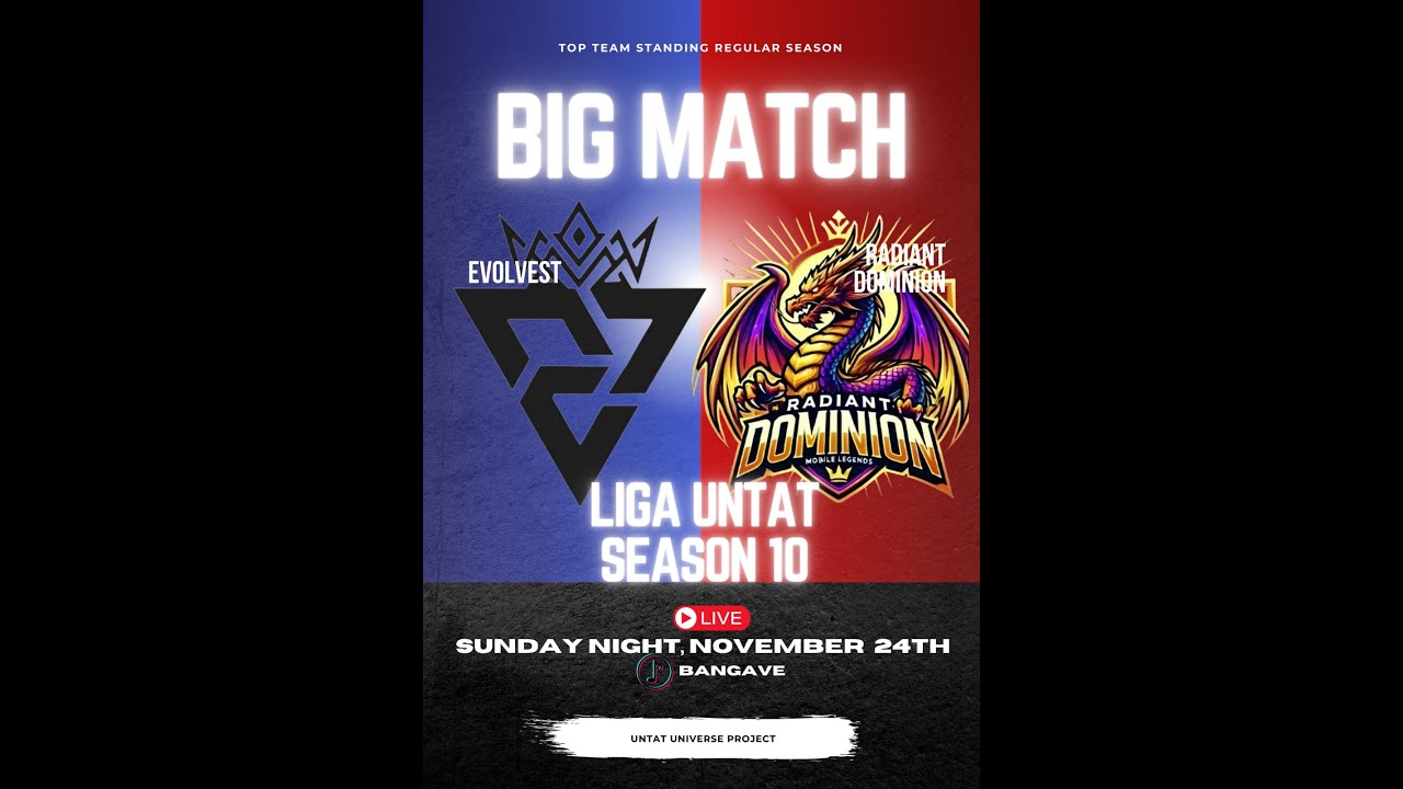 [LIVE] LIGA UNTAT SEASON 10 EVOLVEST VS RADIANT DOMINION - YouTube