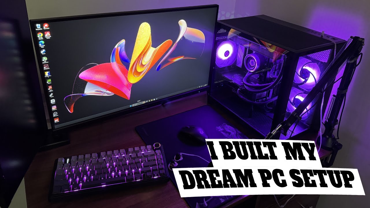I BUILT MY FIRST PC SETUP | Aula F75 Keyboard & Fifine AM8 Microphone ...