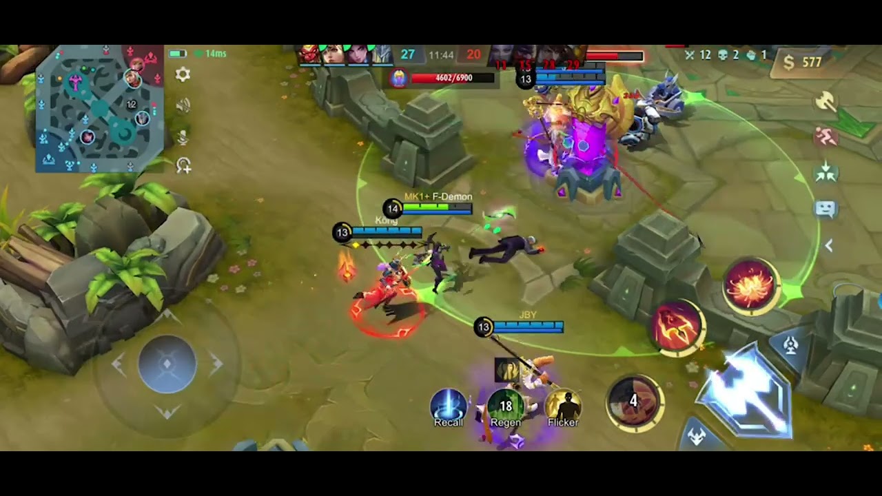 Mobile Legends Bang Bang snip fight team 5 - YouTube