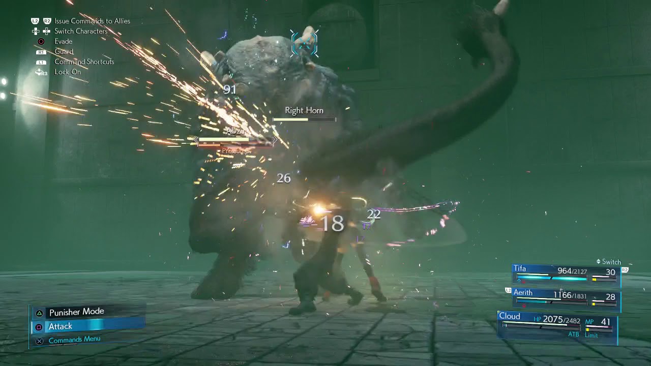 Final Fantasy VII Remake Use Fira on Boss Abzu for Stagger - YouTube