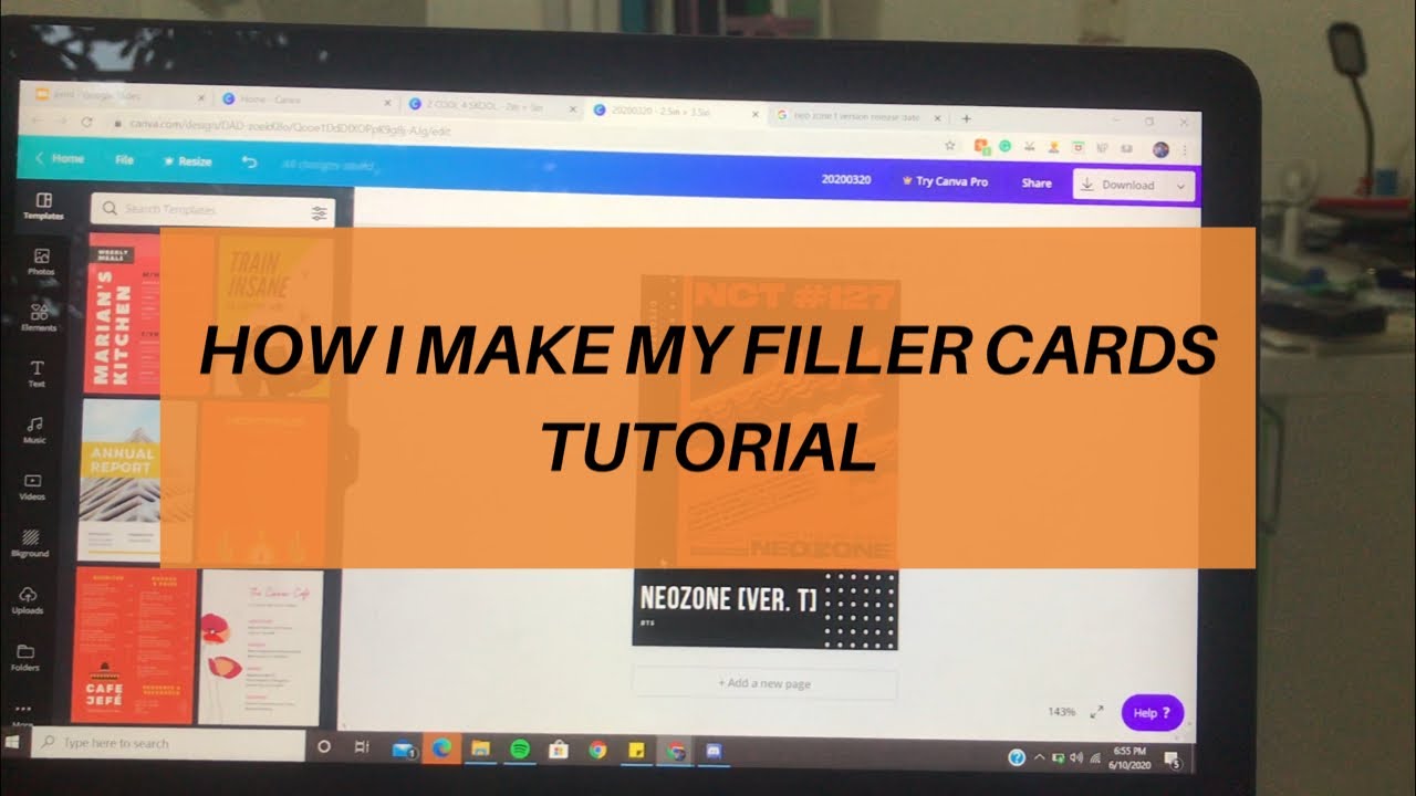 How I Make My Filler Cards [Tutorial] ~Helpful-ish~ - YouTube