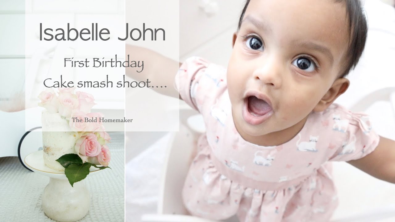 Adorable Baby Isabelle's First Birthday Shoot 💕 - YouTube