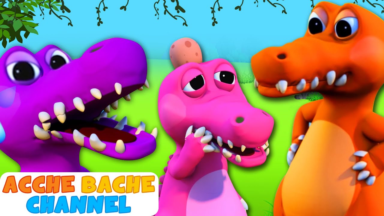 पांच छोटे मगरमछ | Five little crocodiles nursery rhymes for kids ...