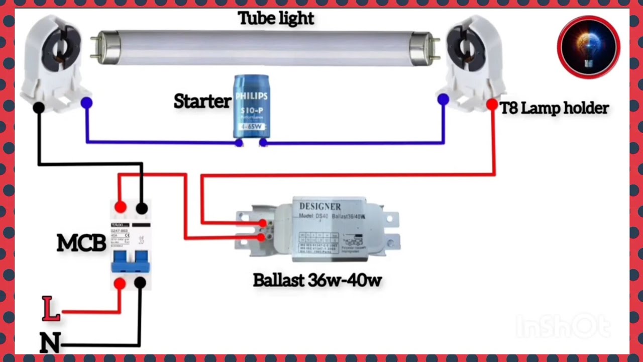 Tube Light circuit wiring diagram - YouTube
