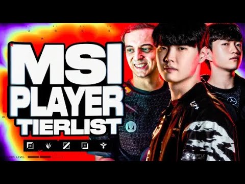 MSI PLAYER TIERLIST ALL ROLES FROM MAJOR REGIONS - CAEDREL - YouTube