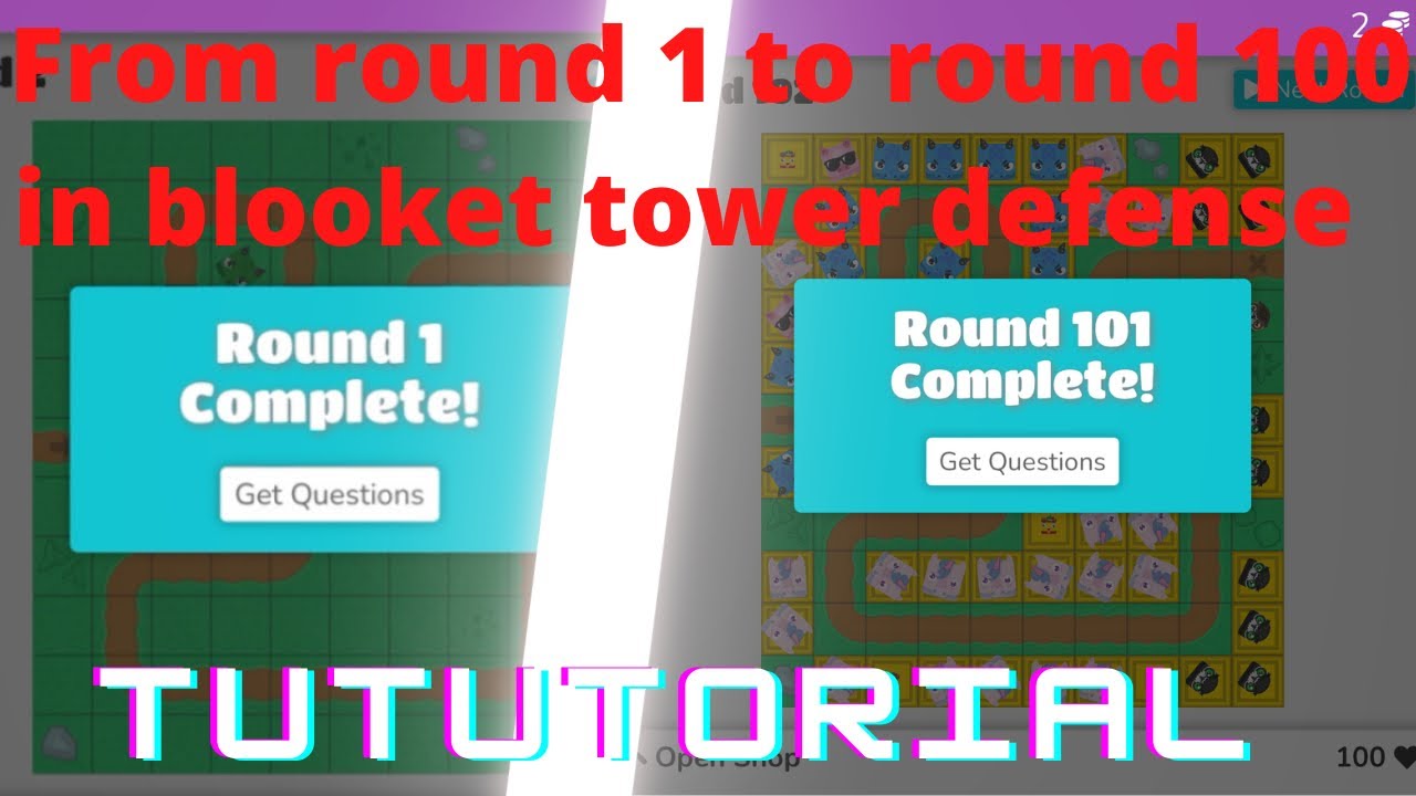 How to get from round 1 to 100 in blooket tower defense - YouTube