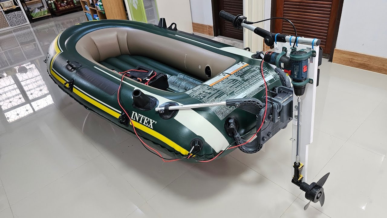 Compact Drill Propulsion Boat Outboard Motor - YouTube